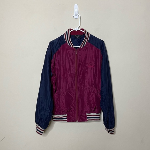 Dior | Jackets & Coats | Christian Dior Vintage Mens Maroon Silk ...